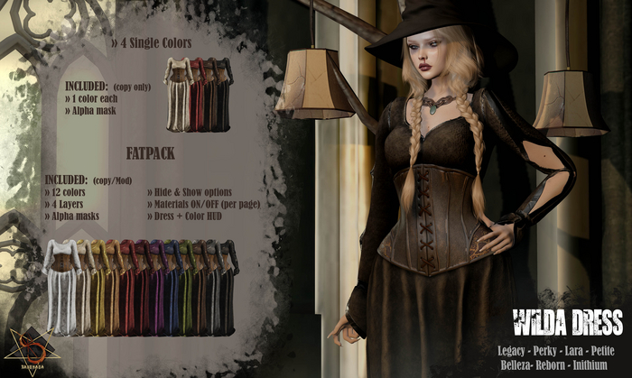 Second Life Marketplace Rks Dress Wilda Fatpack